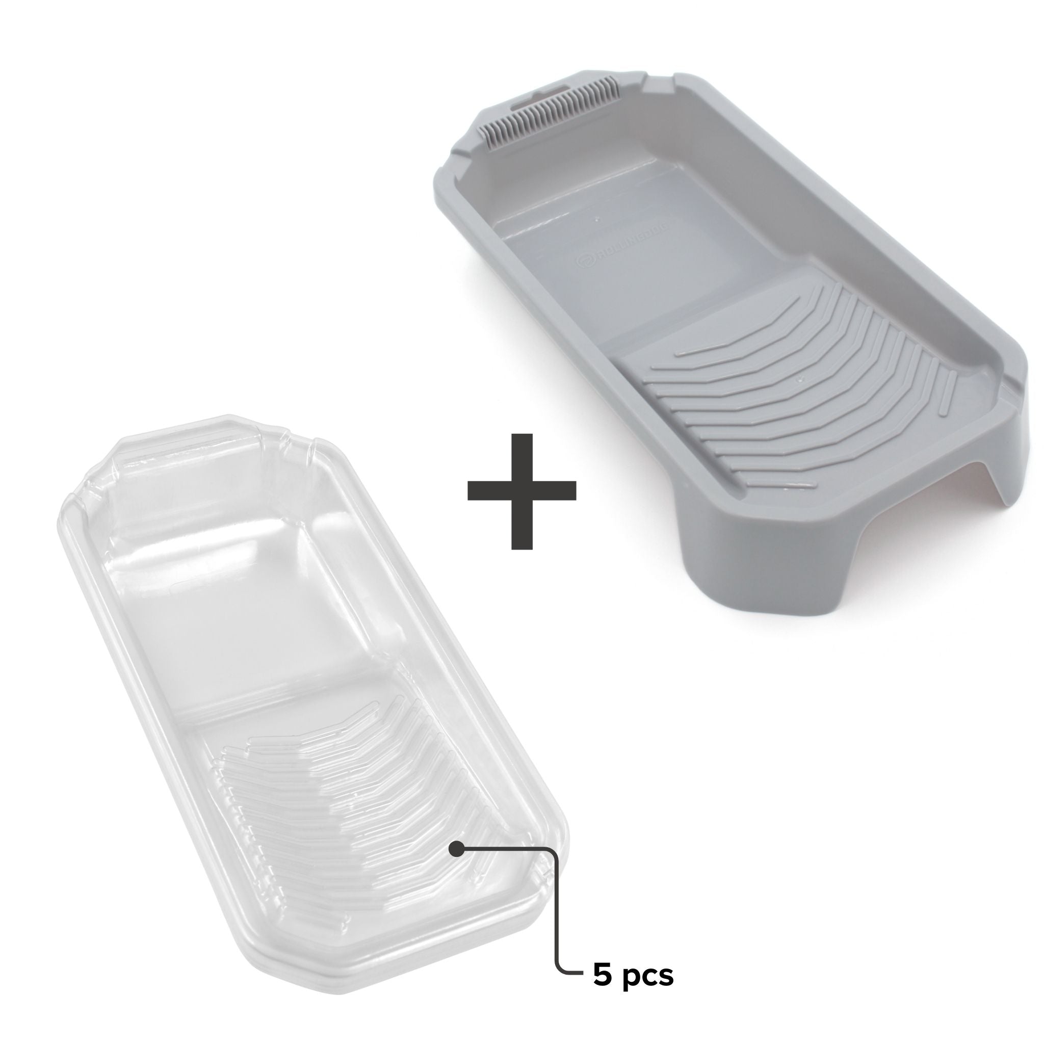 4" Paint Tray and Disposable Liners (5 pcs) Set – DIY Painting Supply